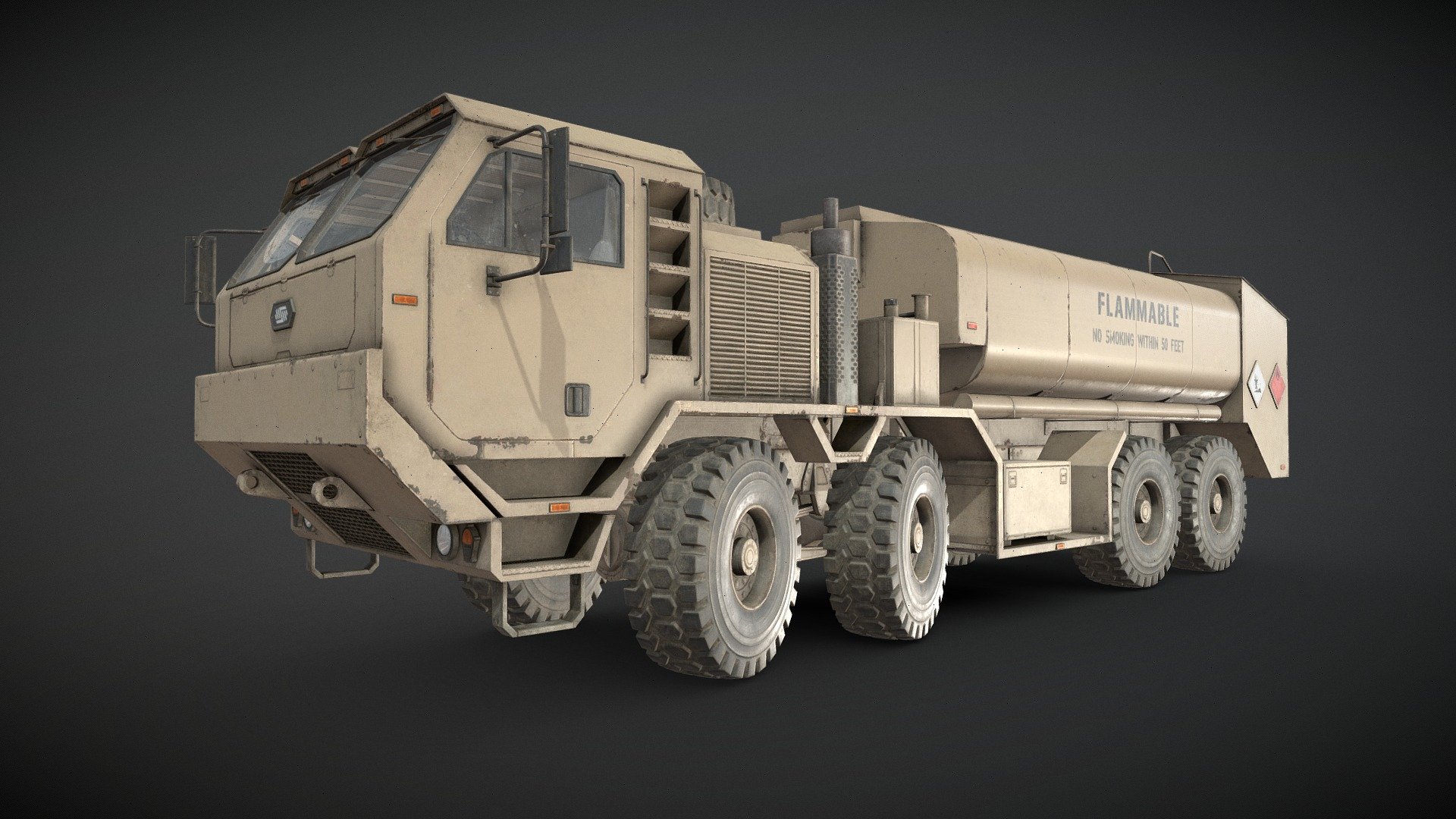 Heavy Military Truck V1 - Tanker - 3D model by MSWoodvine [e390e14 ...