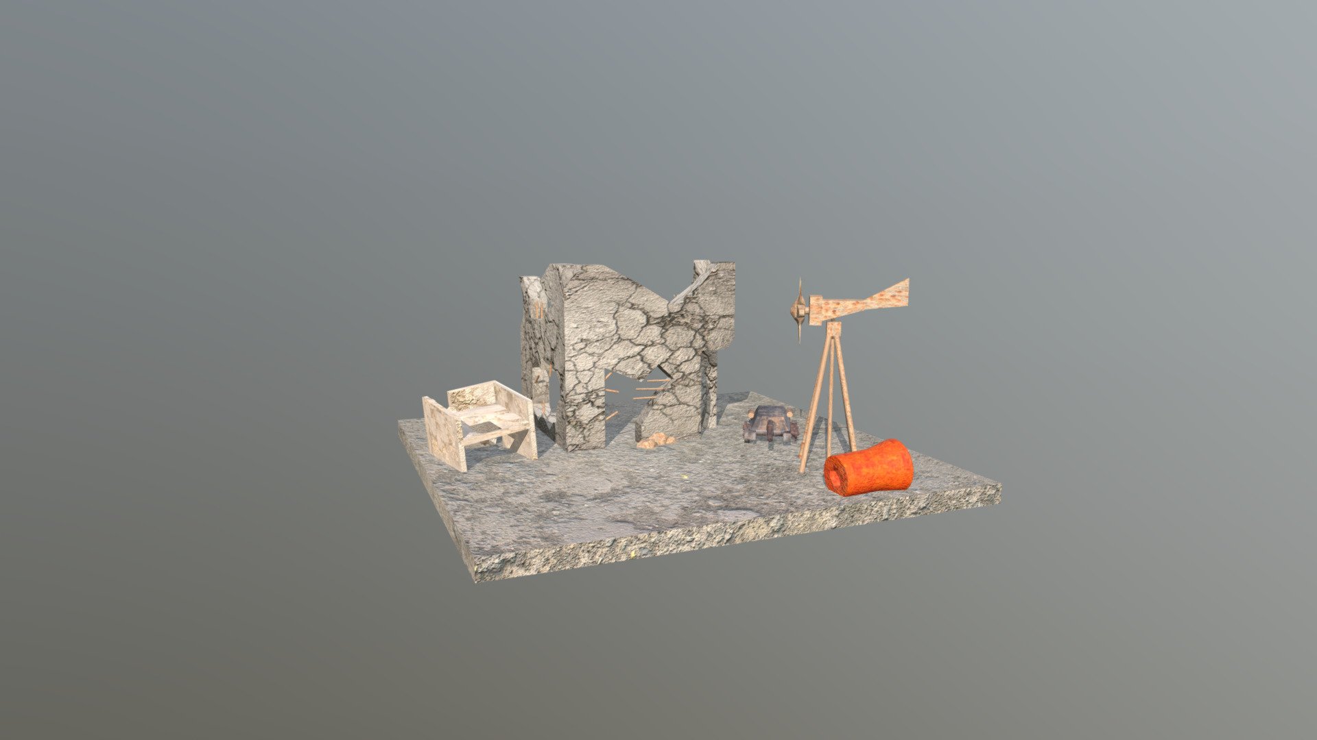 Scenario post apocalyptic - 3D model by Mardini (@mardinigd) [e3927c8 ...