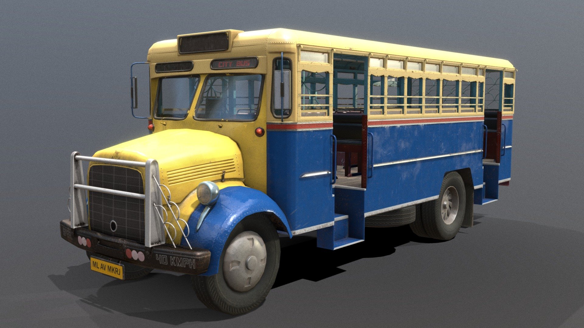 Indian bus (1964 model inspired) - Buy Royalty Free 3D model by avmkrj ...