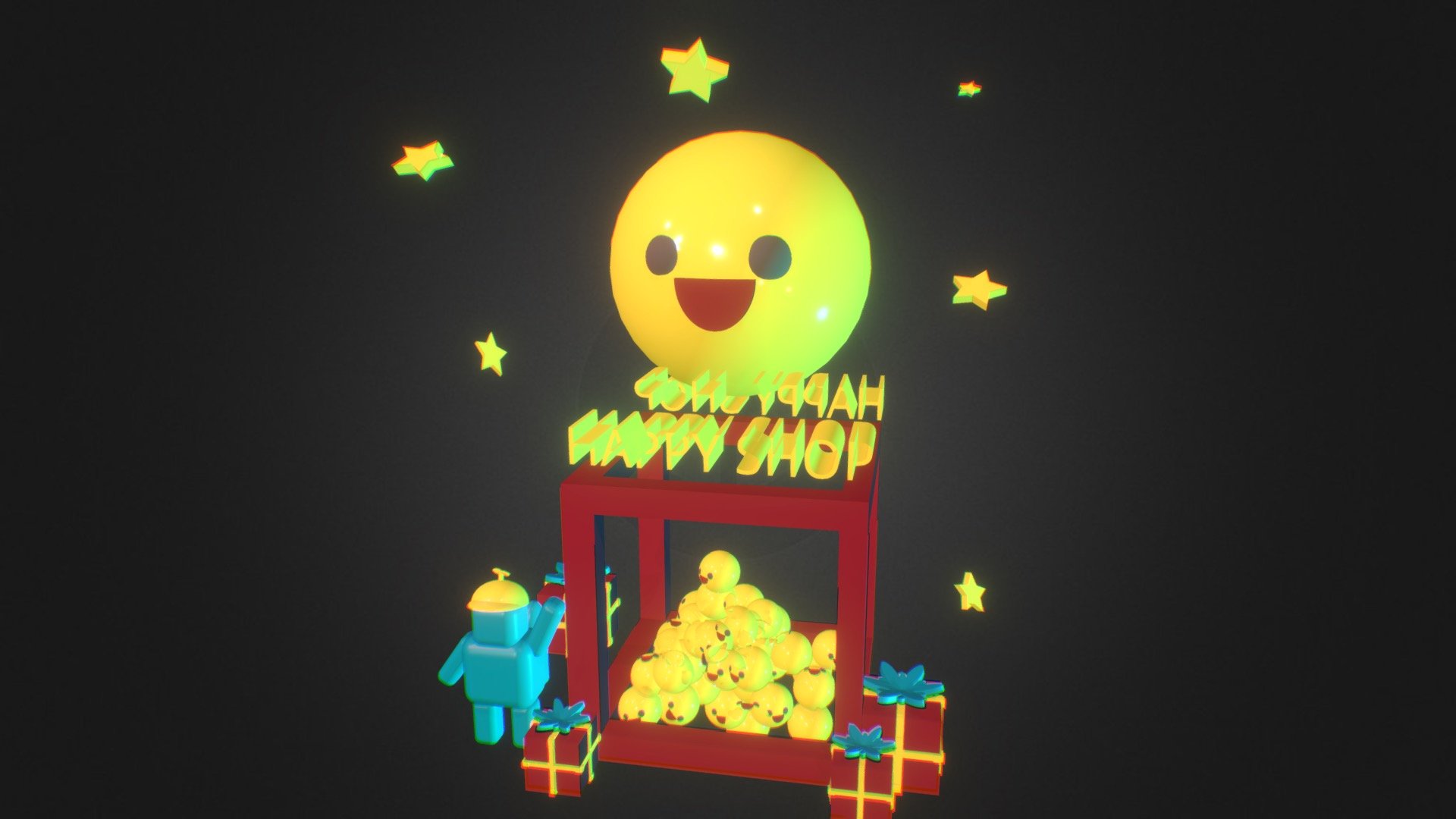 Happy Shop - 3D model by YOUA2022 [e395a40] - Sketchfab