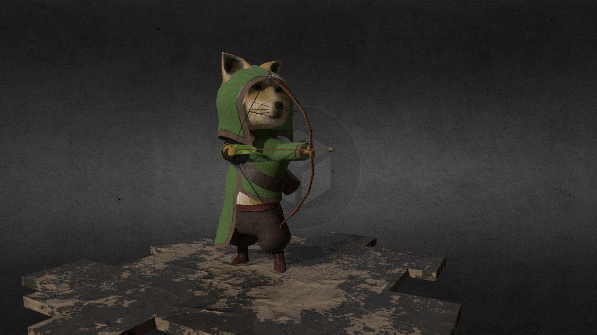 Archer Dog - 3D model by Mr.Loma (@Bluechimera) [e397c4d] - Sketchfab