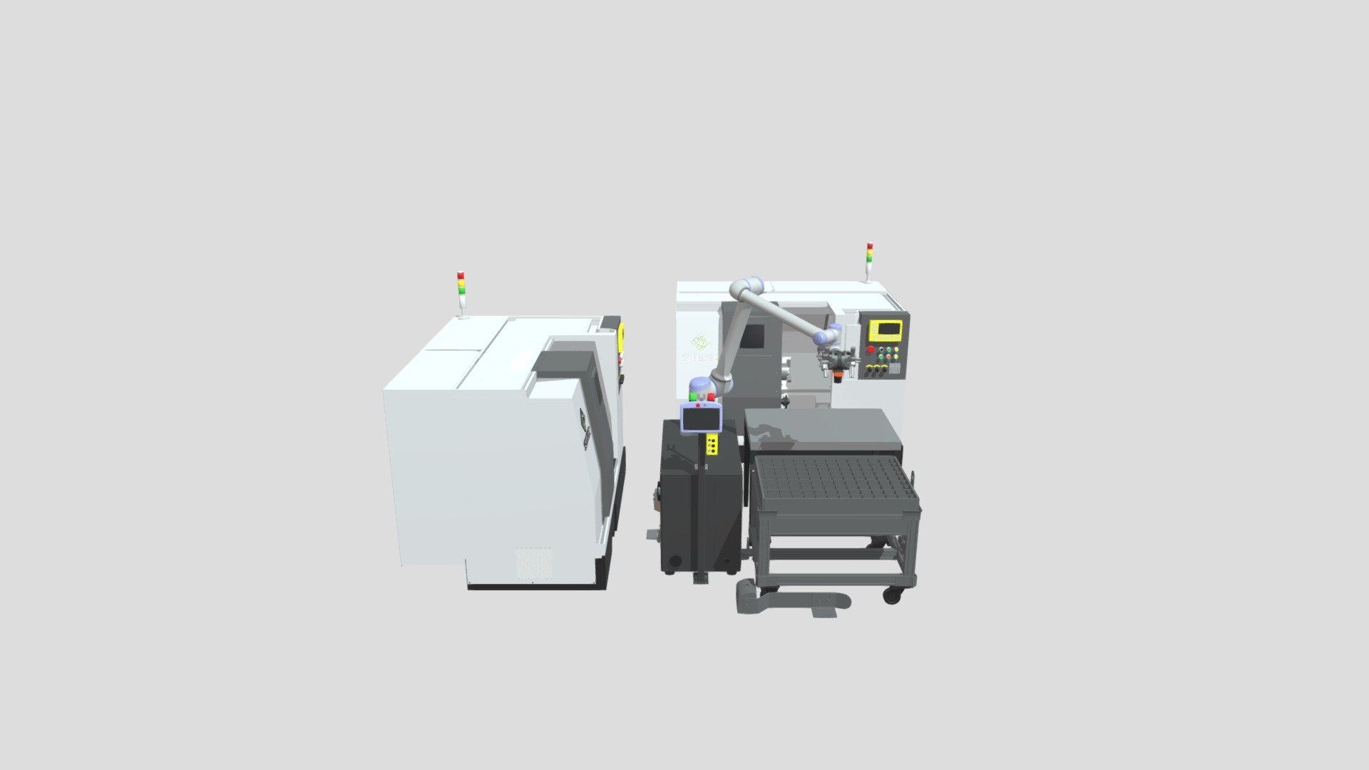 Cobot machine tending - 3D model by Nick_STEELTEK (@work.nickpmp327 ...