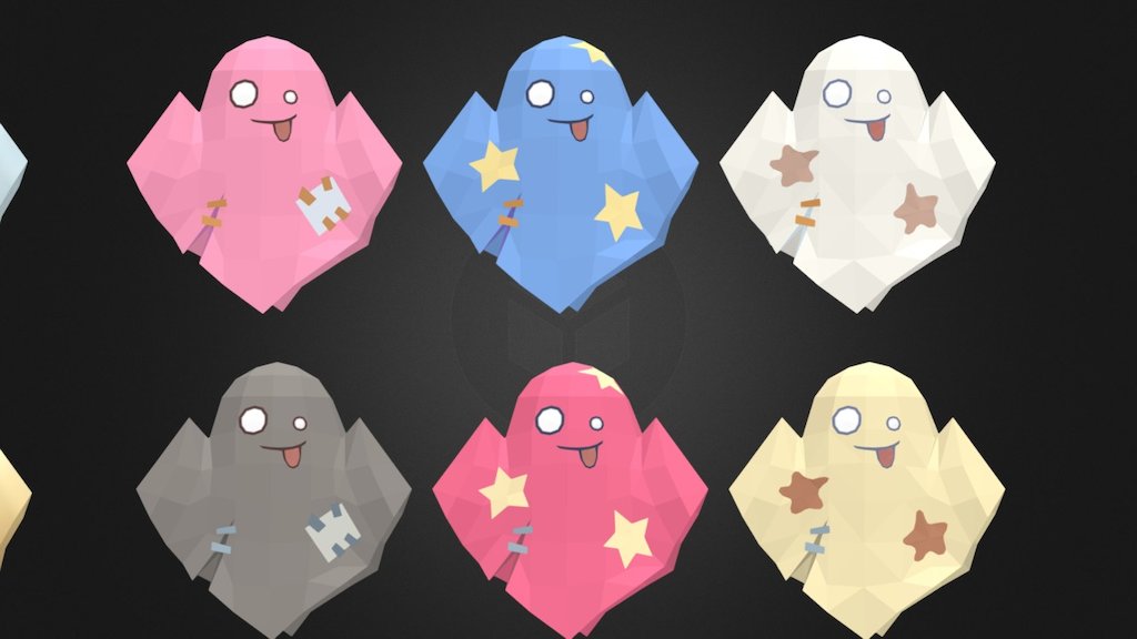 Poly Art Ghost - 3D model by HaonStore (@rugiadian) [e39be8b] - Sketchfab