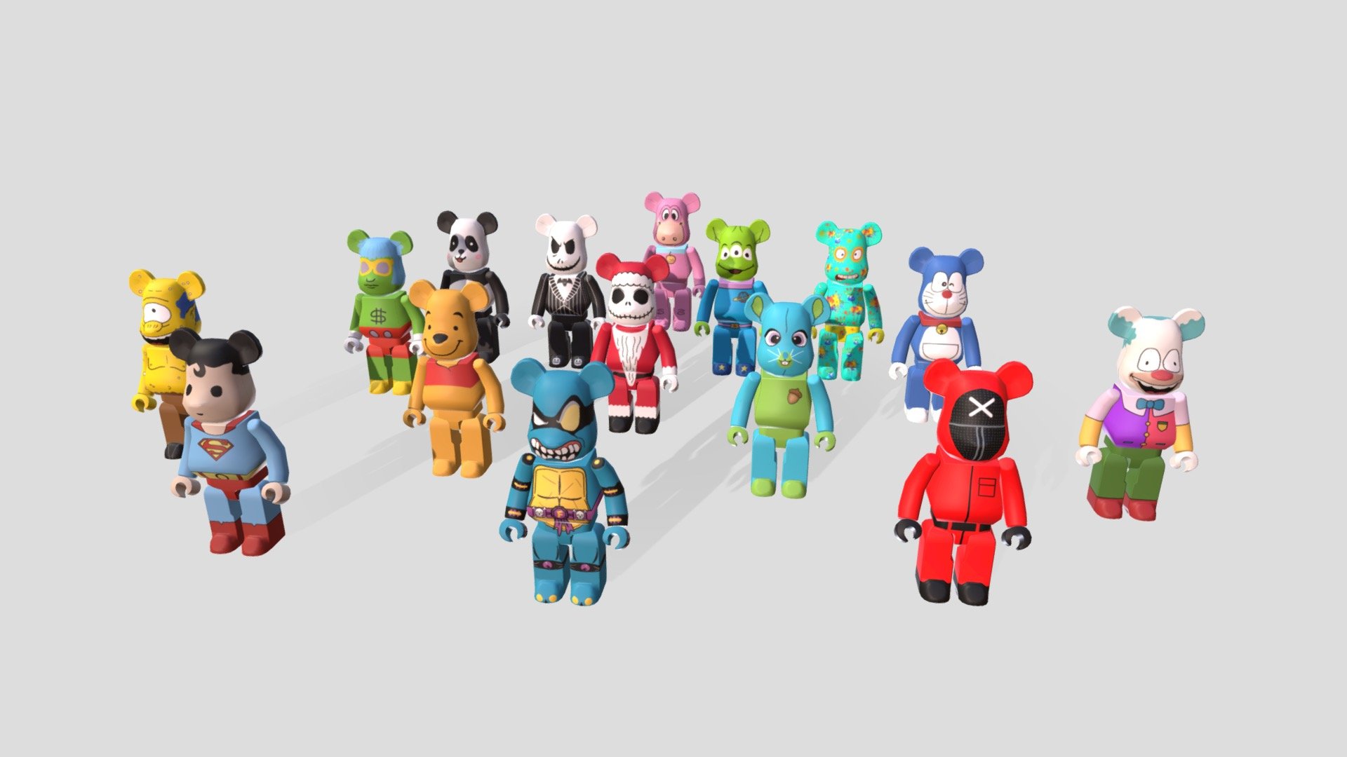 Bearbrick Pack Low Poly - 3D model by Tim Filin (@Tim.Filin) [e39ccf1 ...
