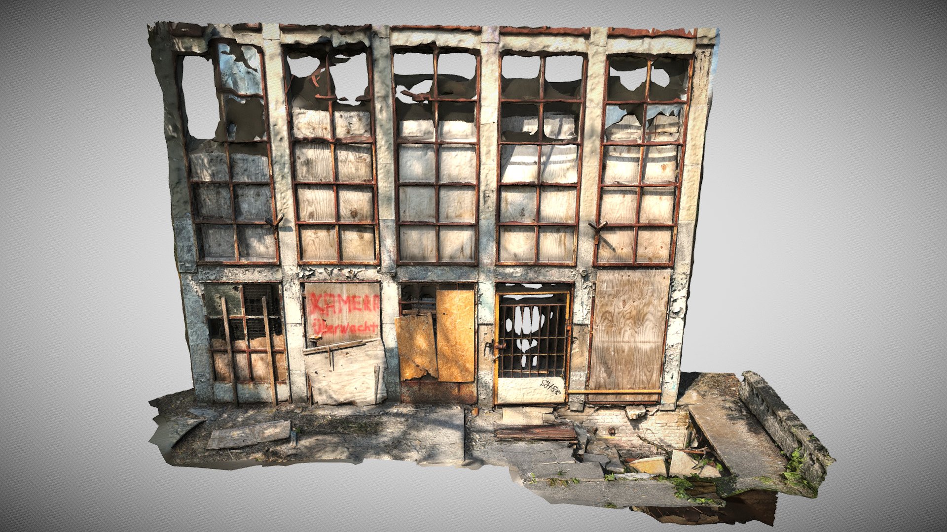 Destroyed Building Facade - Buy Royalty Free 3D model by Léonard_Doye ...