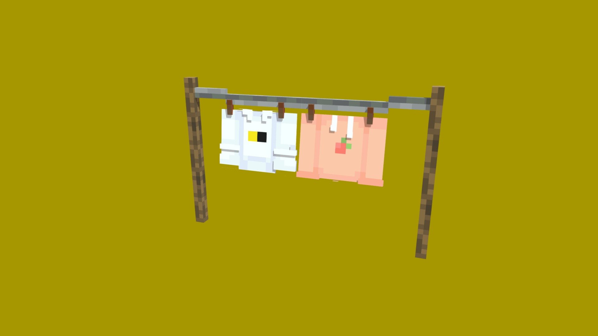 {Minecraft} Clothesline with Jumpers - Download Free 3D model by ...