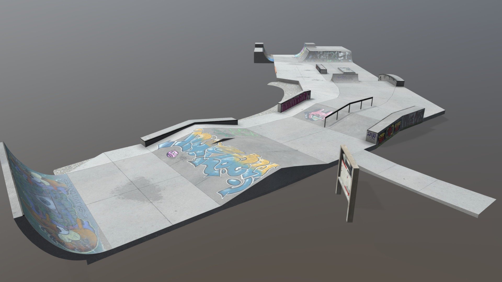 Stratford Skatepark Section A - 3D model by AdamD - FishTacoGames ...