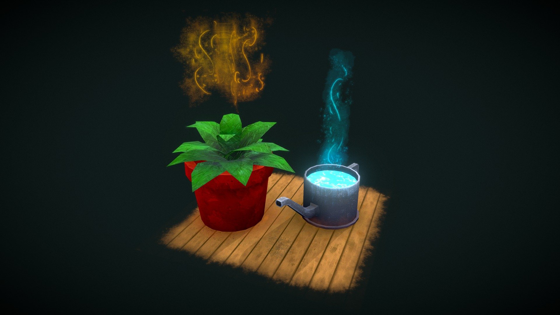 Magical plant - Substance Painter - 3D model by michos (@michosu ...