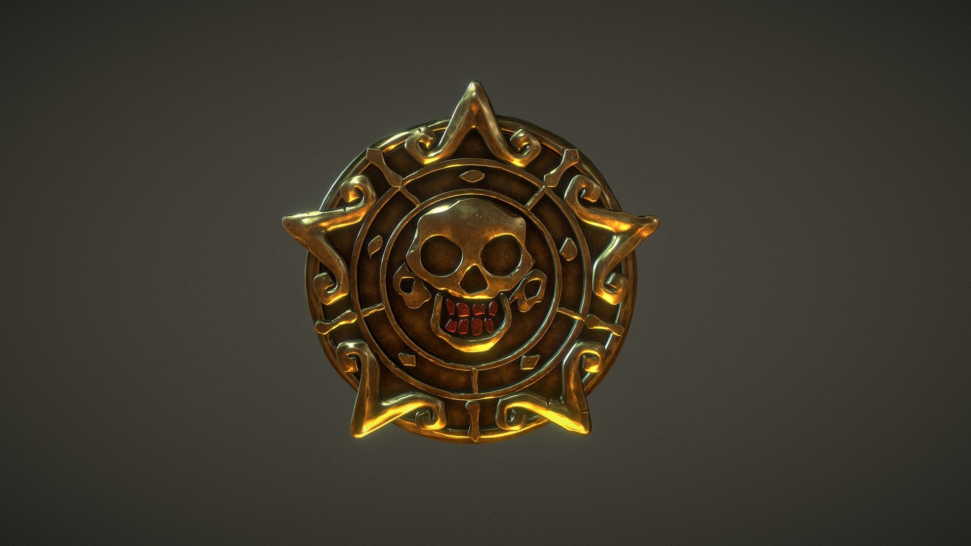 Golden Pirate Coin - 3D model by LeopardGepard [e3a9ed0] - Sketchfab