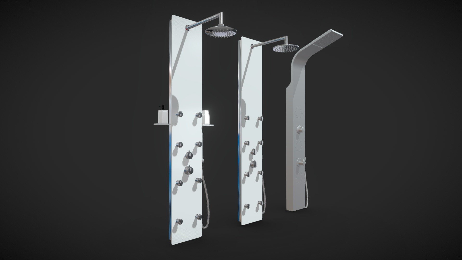 Hydromassage shower panels Ravak set 03 - Buy Royalty Free 3D model by ...