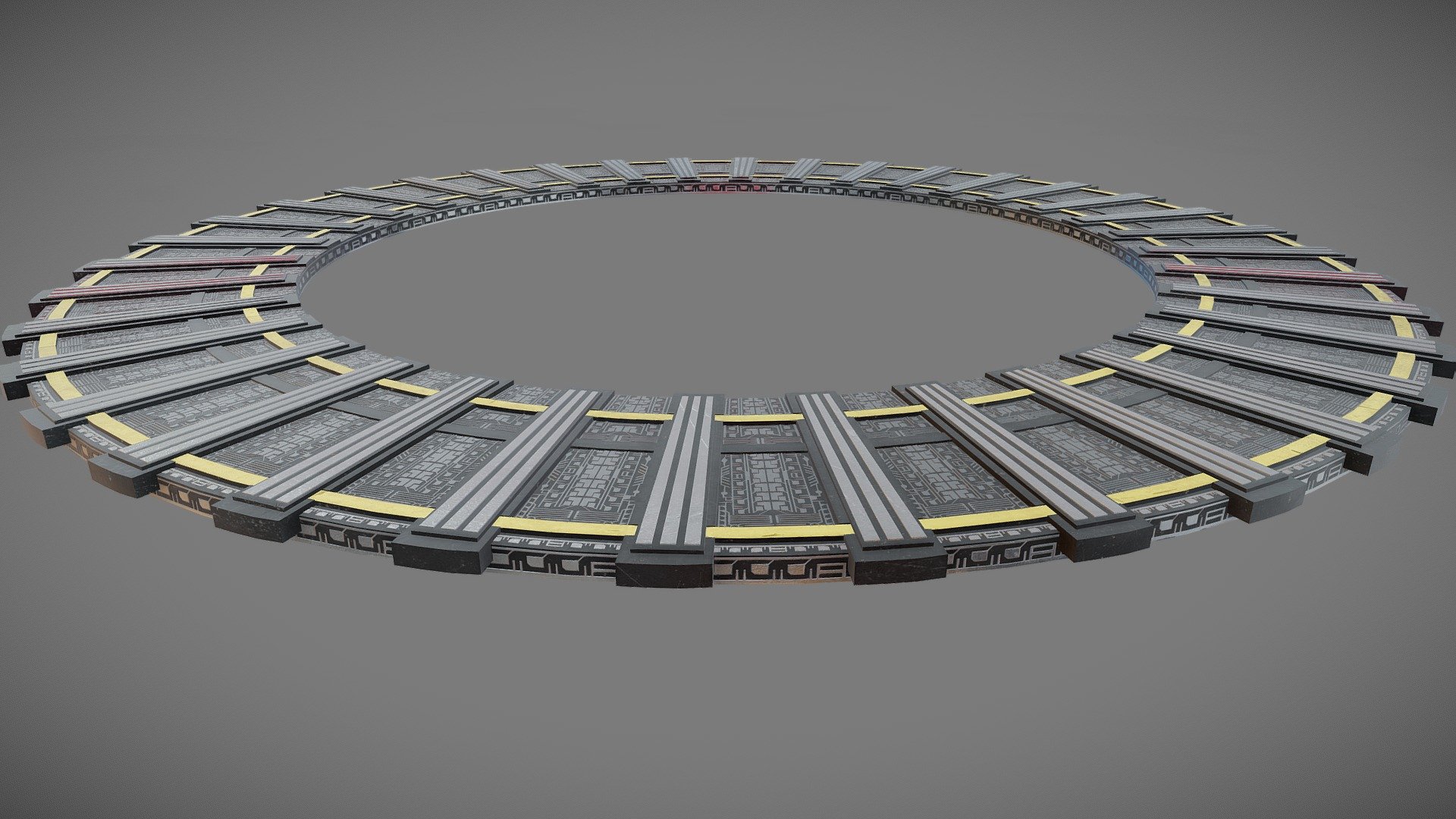 Goa'uld ring platform v1 (Low poly) - Download Free 3D model by hdl ...