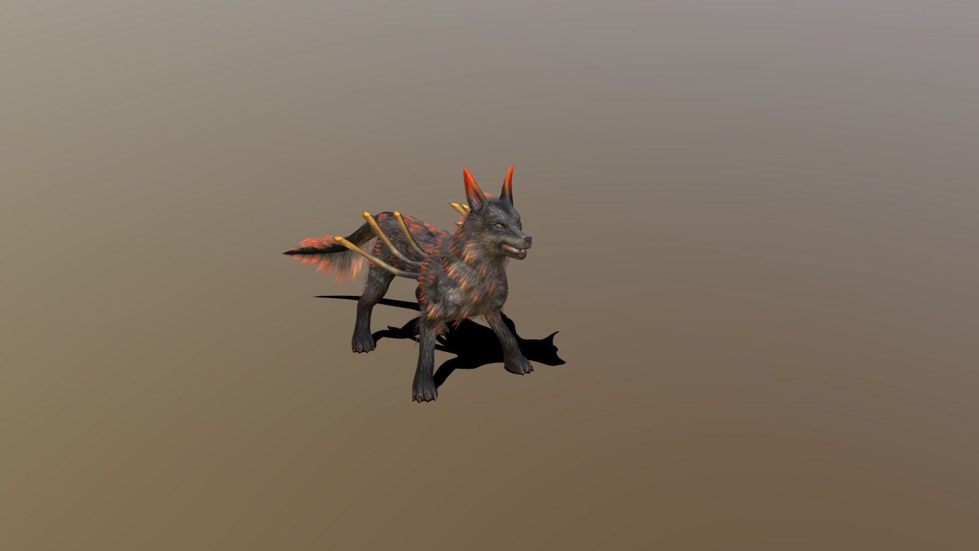 Fire wolf animations - 3D model by Warreng1229 [e3b2c00] - Sketchfab