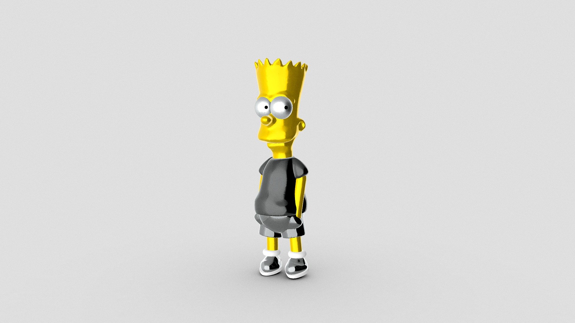 Bart Simpson sculpted in VR - metal version - 3D model by alban ...