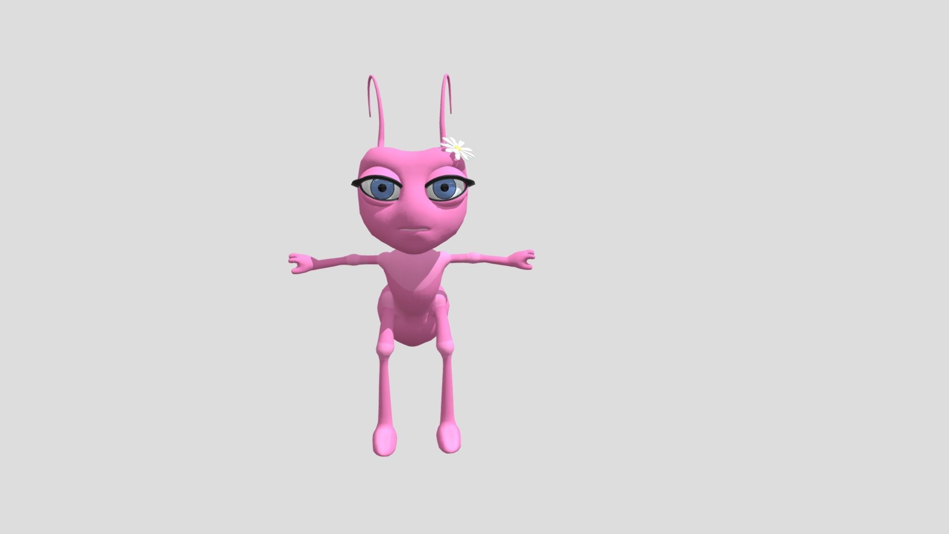 Rigged Stylized Pink Blue Purple Cartoon Ant - Buy Royalty Free 3D ...