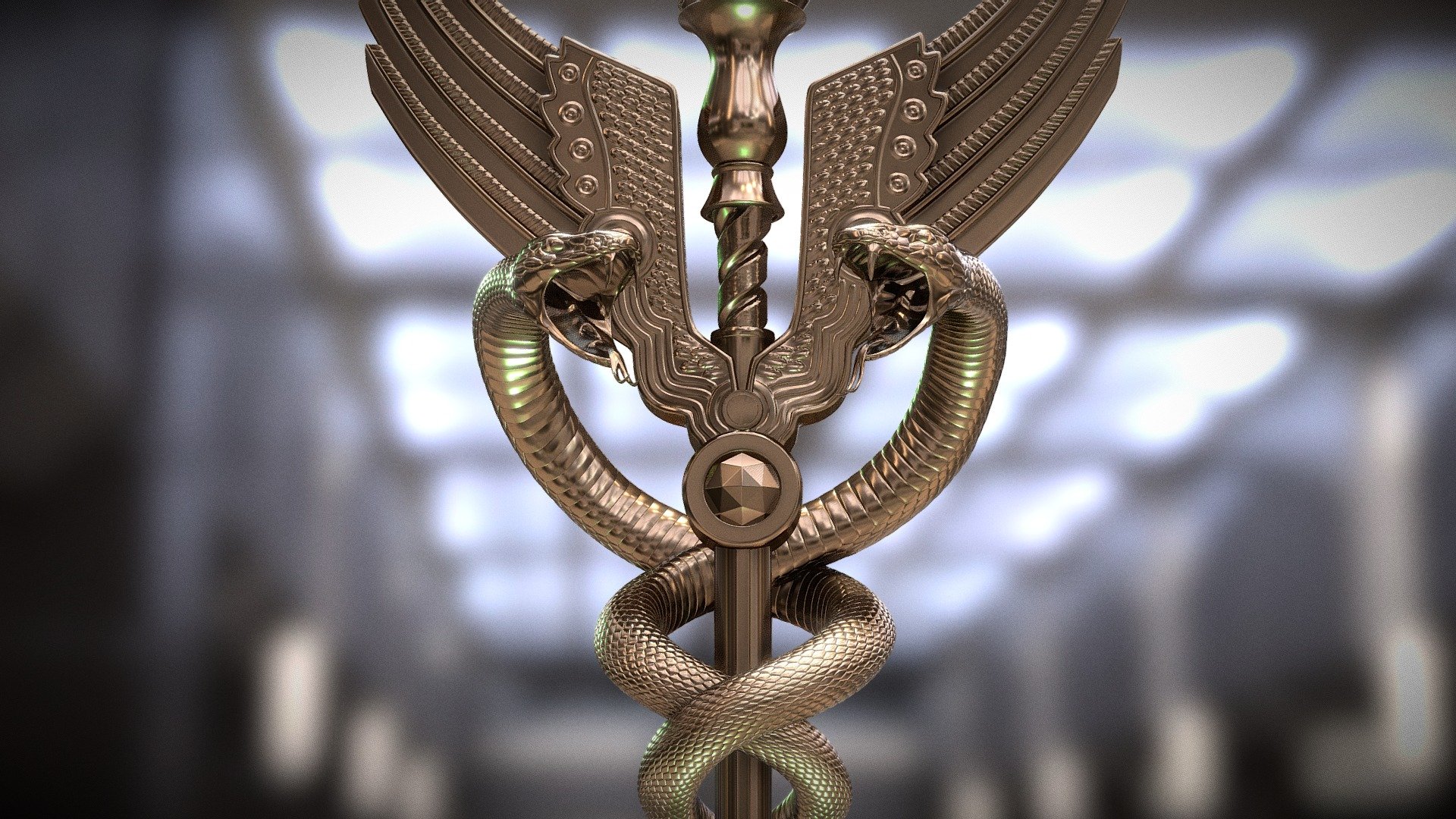 Caduceus - Buy Royalty Free 3D model by Omassyx [e3ba752] - Sketchfab Store