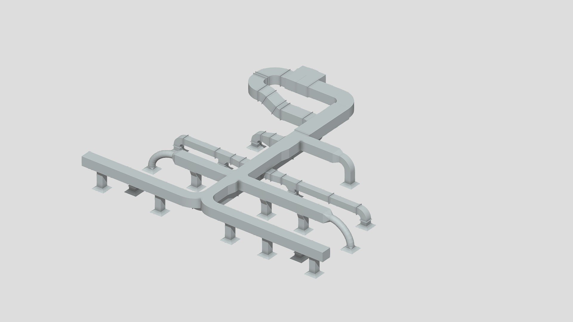 Mechanical Department (Supply and Return) - 3D model by ijneer [e3bac56 ...
