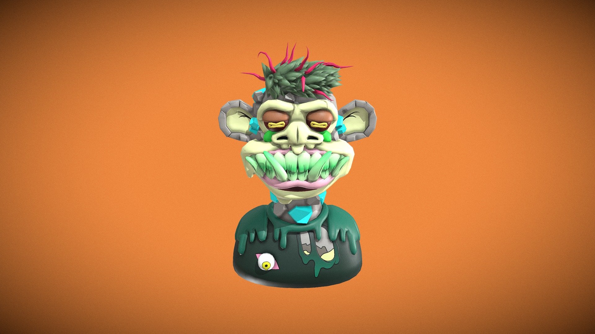 Mutant Ape Yacht Club #1560 - 3D model by psychrome [e3bae49] - Sketchfab