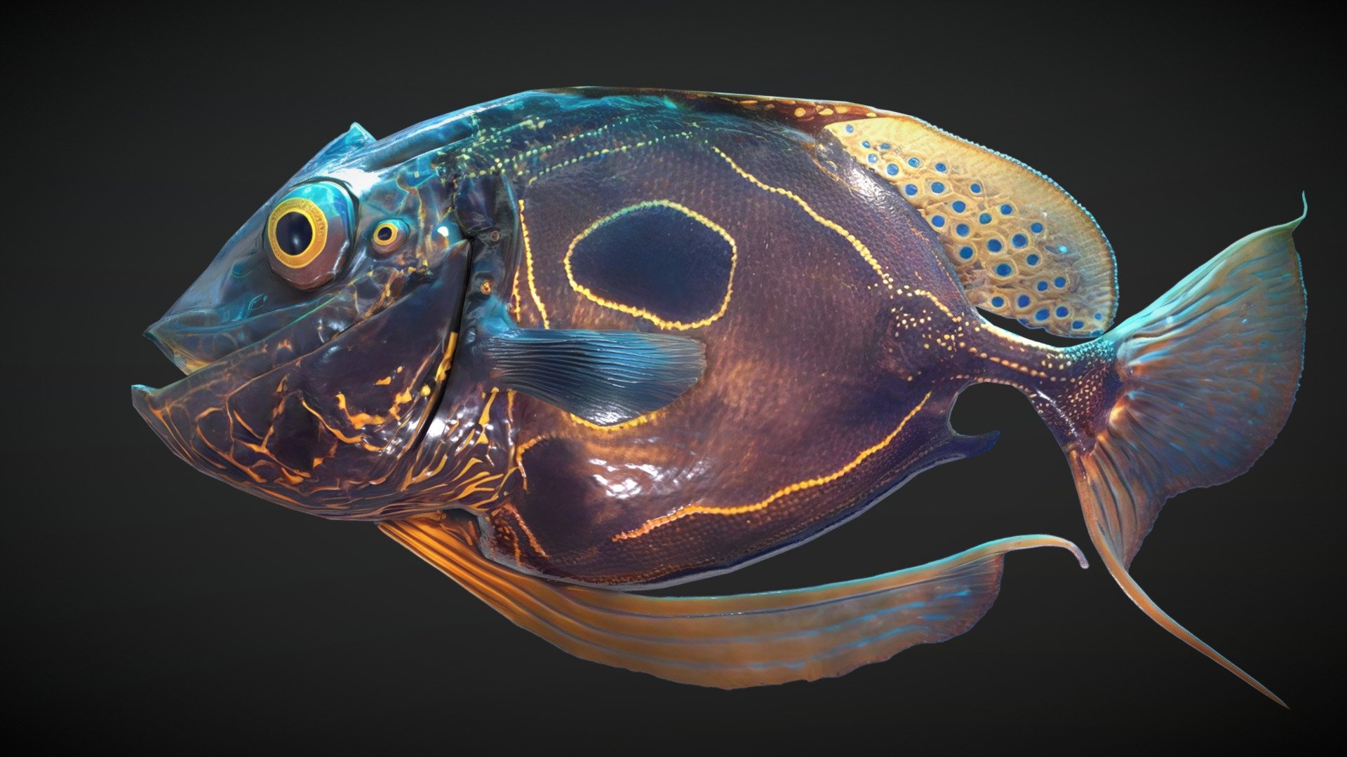 Alien Fantasy Fish - Magmabarus - Buy Royalty Free 3D model by Etherion ...
