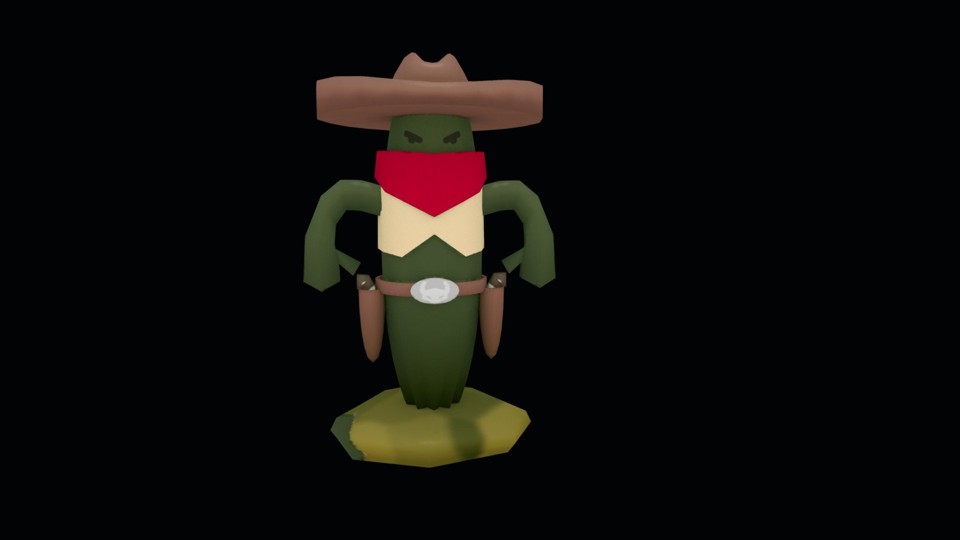 Cactus cowboy - Download Free 3D model by kusa192 [e3bde37] - Sketchfab