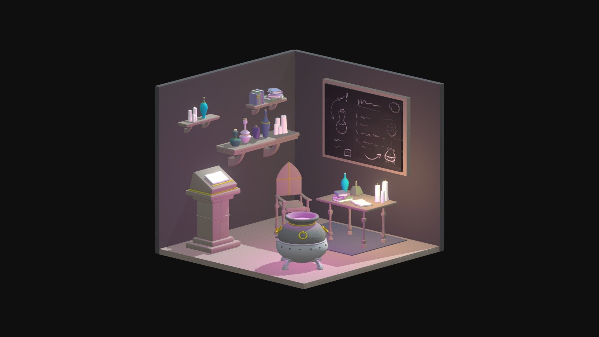 wizard room - Download Free 3D model by cal martin (@calmartin ...