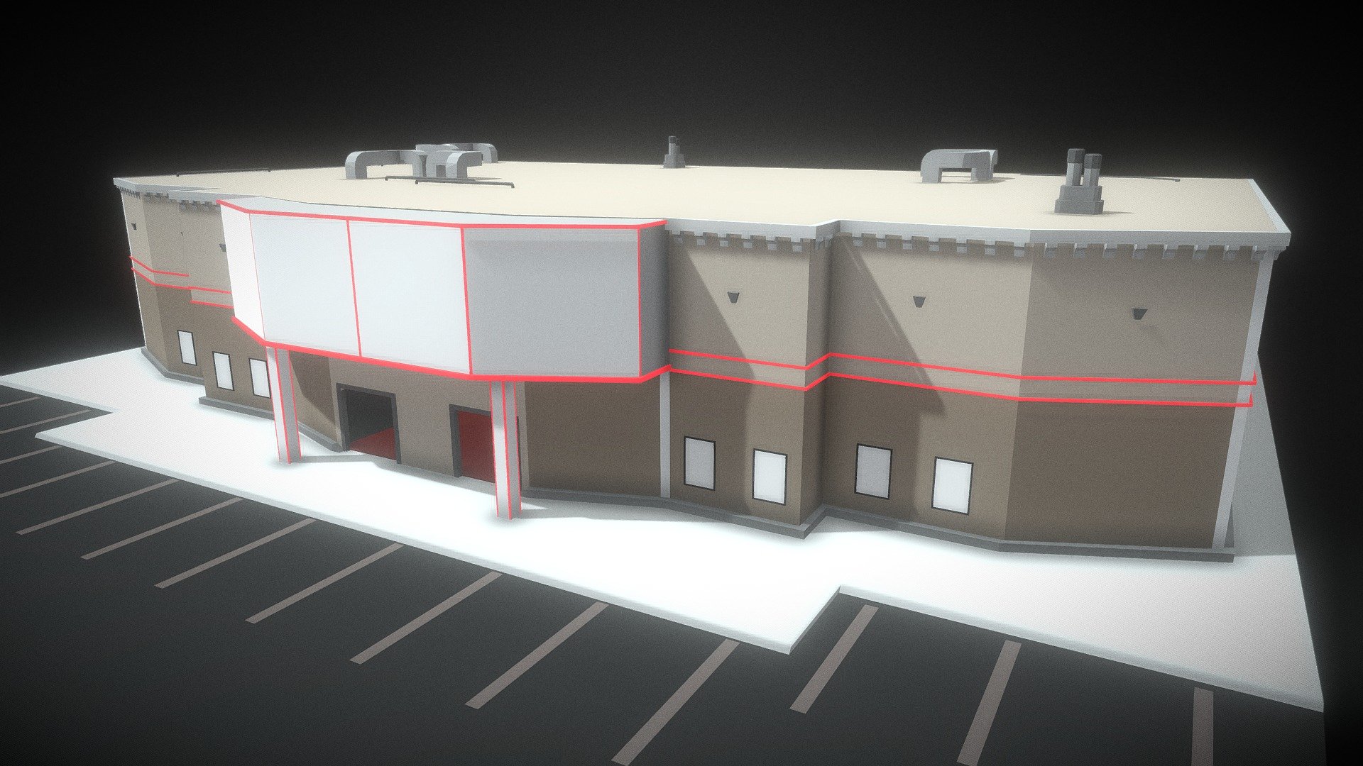 Movie Theatre (Low Poly Style) - Buy Royalty Free 3D model by Tiko ...