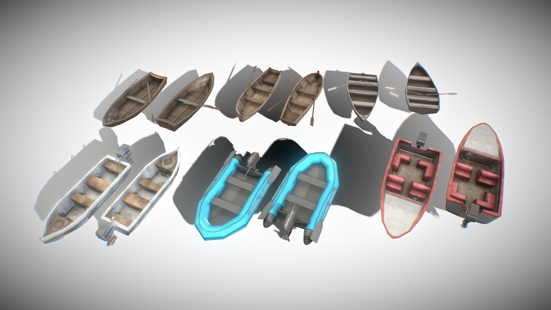 Realistic General Boats Asset Package - Buy Royalty Free 3D model by ...