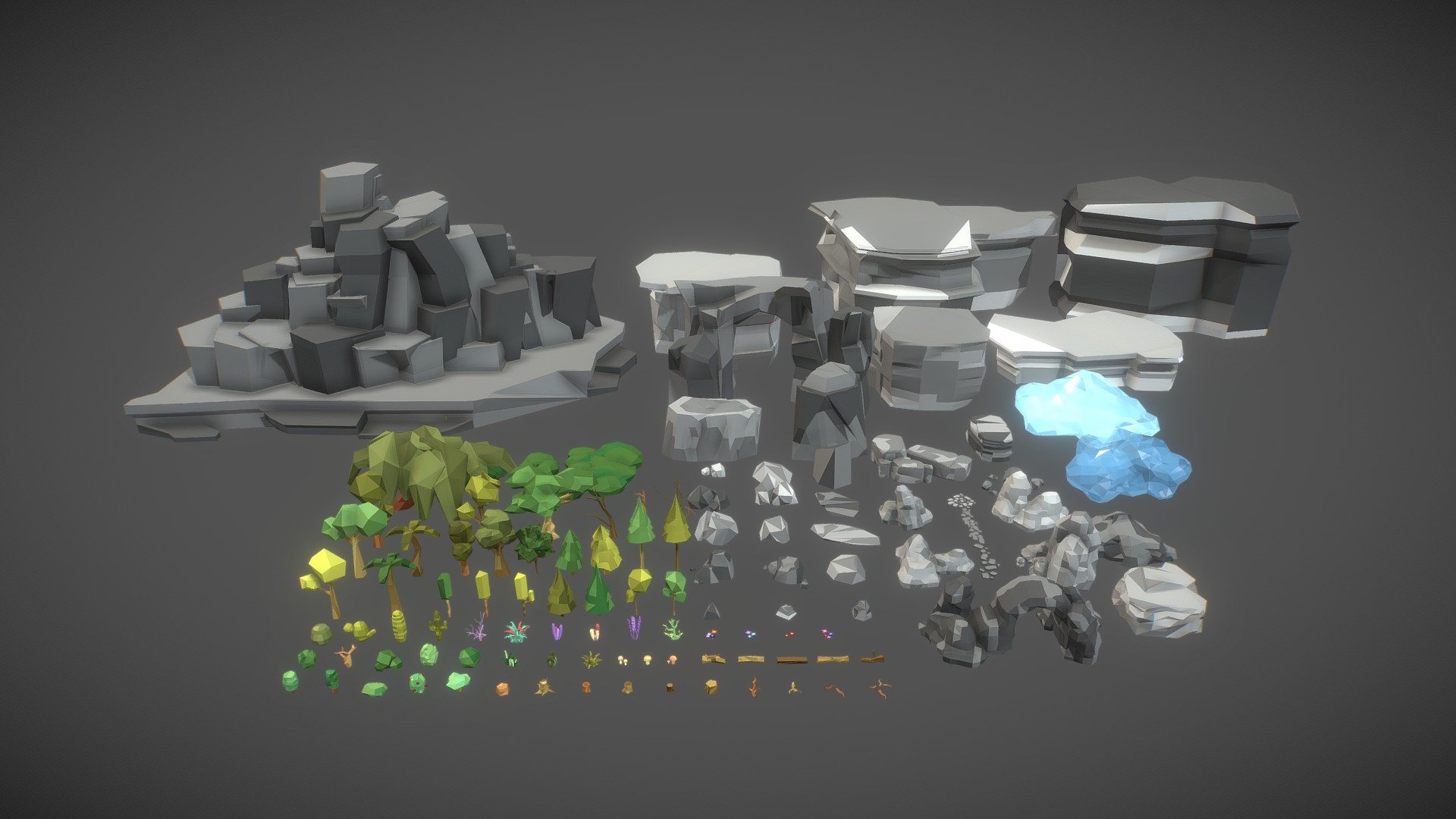 Polygonal Foliage Collection 1 - 3D model by Aligned Games ...