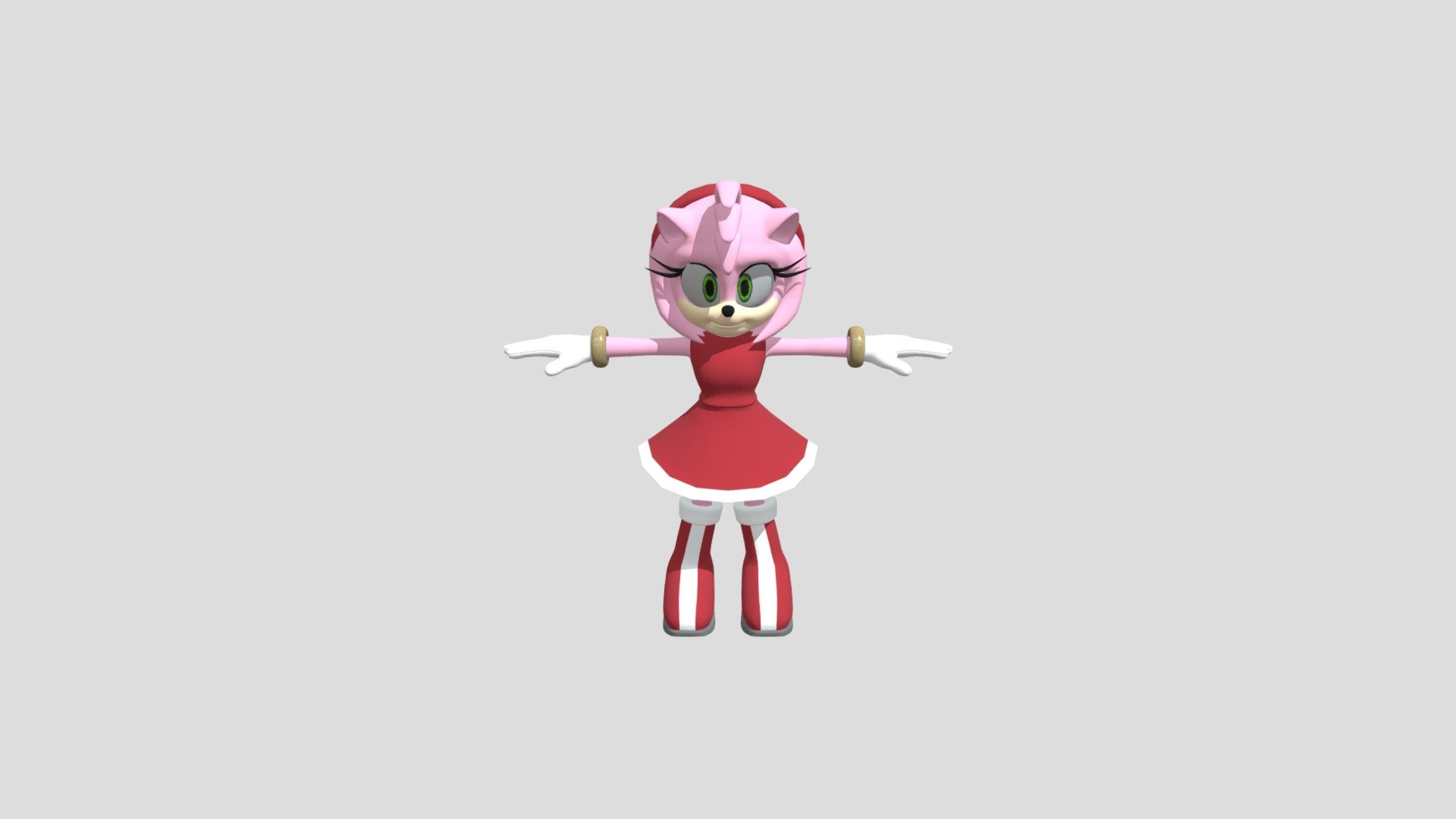 Amy Rose Movie Fan Art Rig (Final Version) V1.1 - Download Free 3D ...