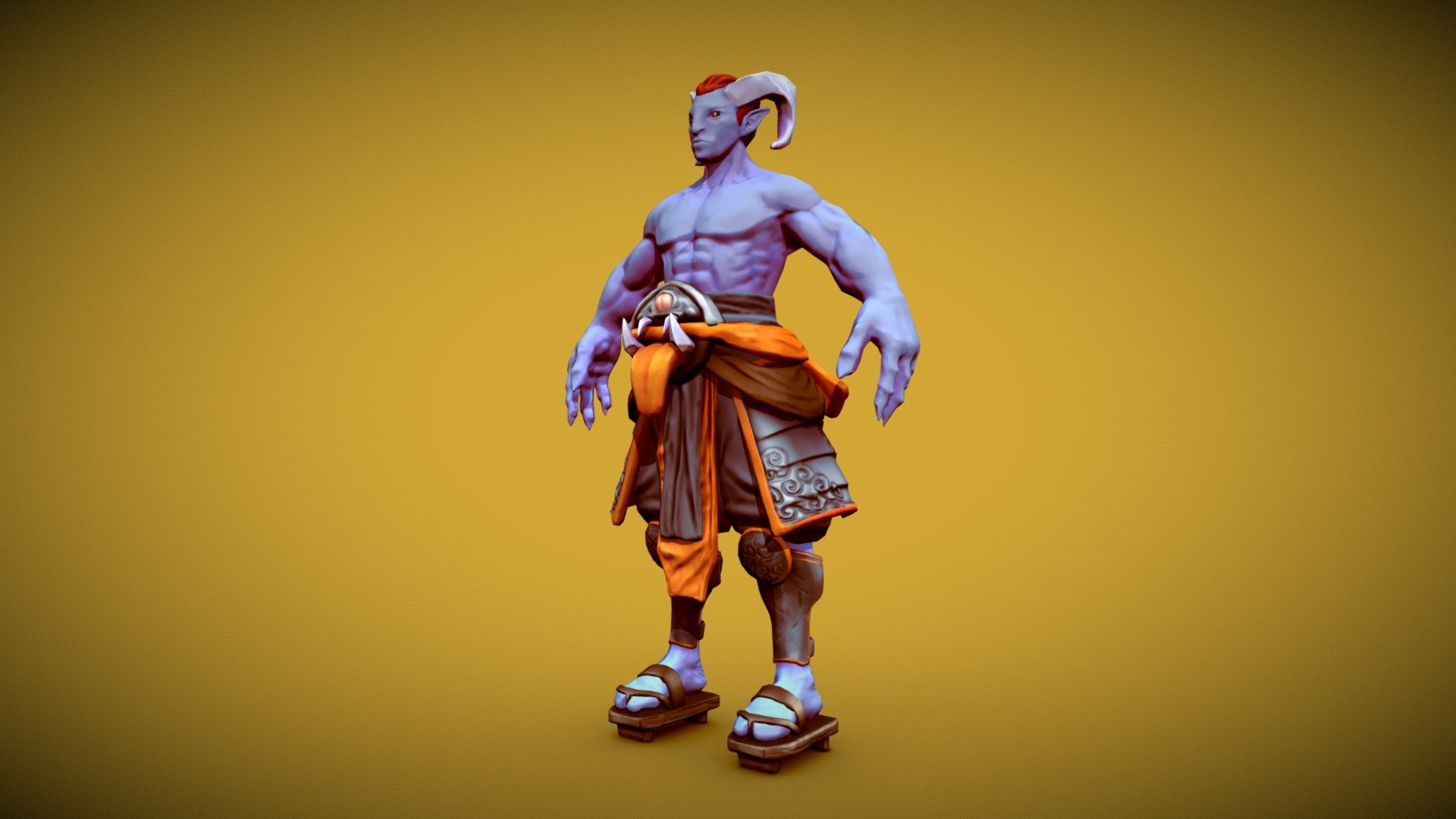 Stylized Warrior Ronin - 3D model by Duc Tran (@anhductran) [e3c8594 ...