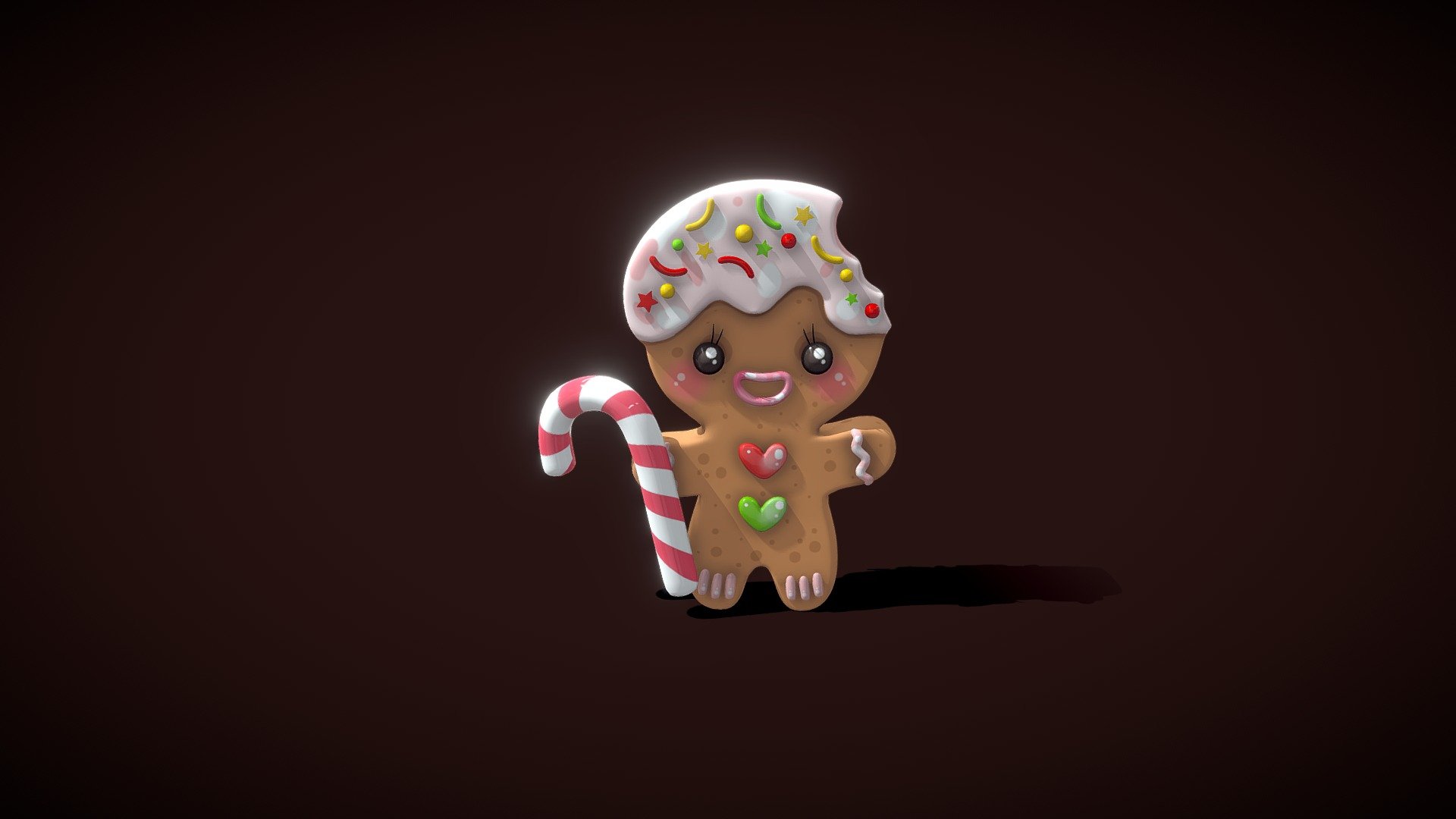 gingerbread Man - 3D model by artocodes [e3cc216] - Sketchfab