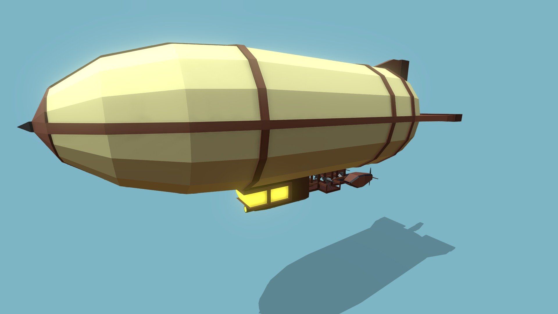 Low-Poly Airship - 3D model by MSmaug [e3cc6f9] - Sketchfab