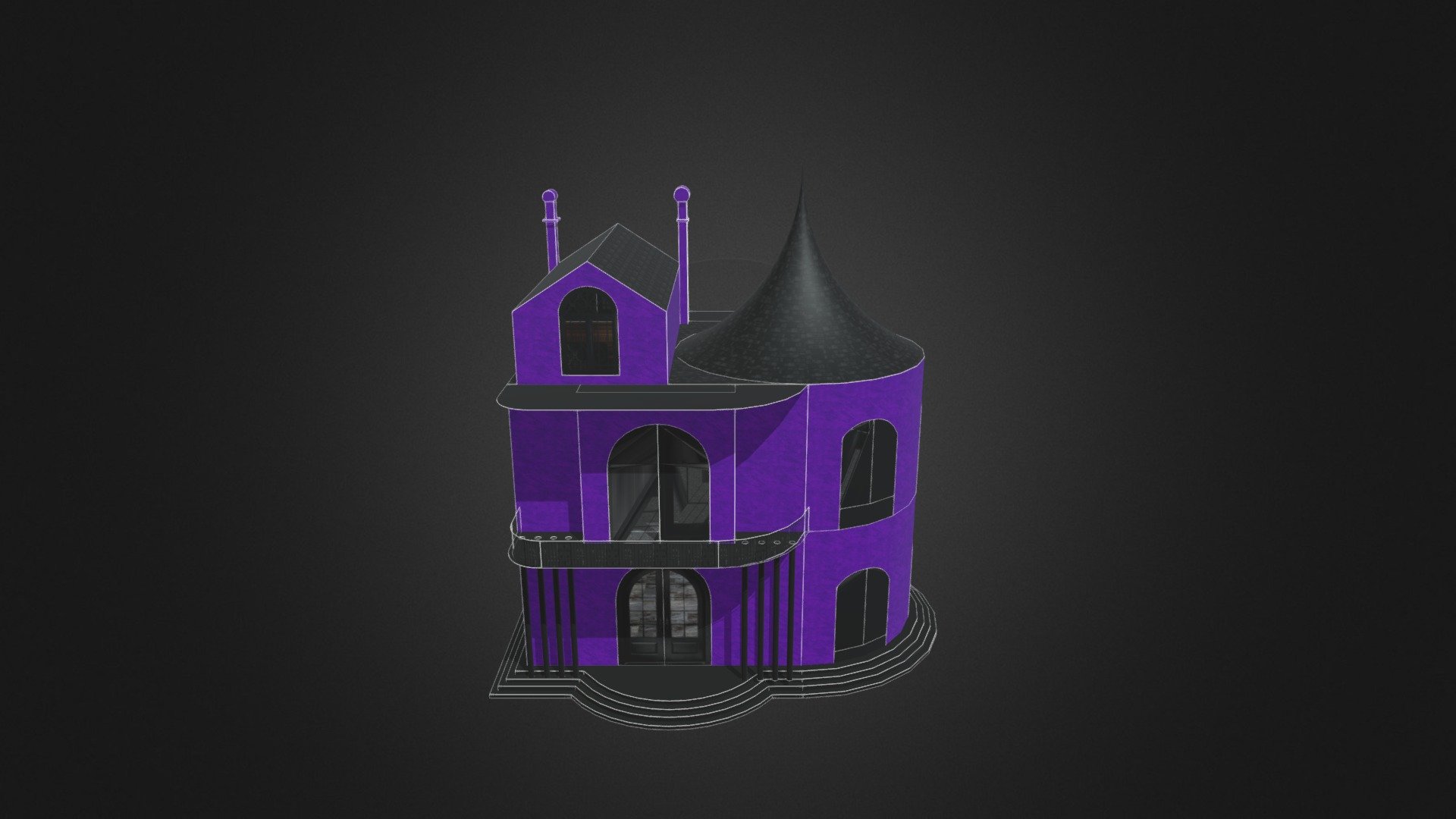 Purple Goth Castle - Download Free 3D model by shirlanne [e3cd33c ...