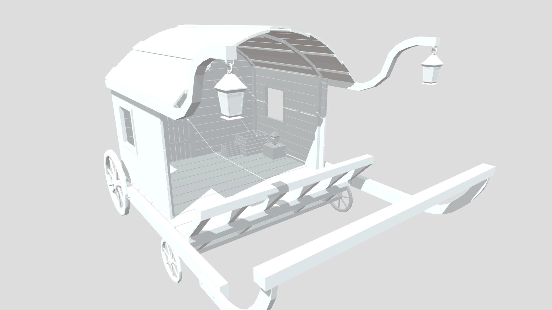 Cart - Download Free 3D model by charlloyd [e3cf1c3] - Sketchfab