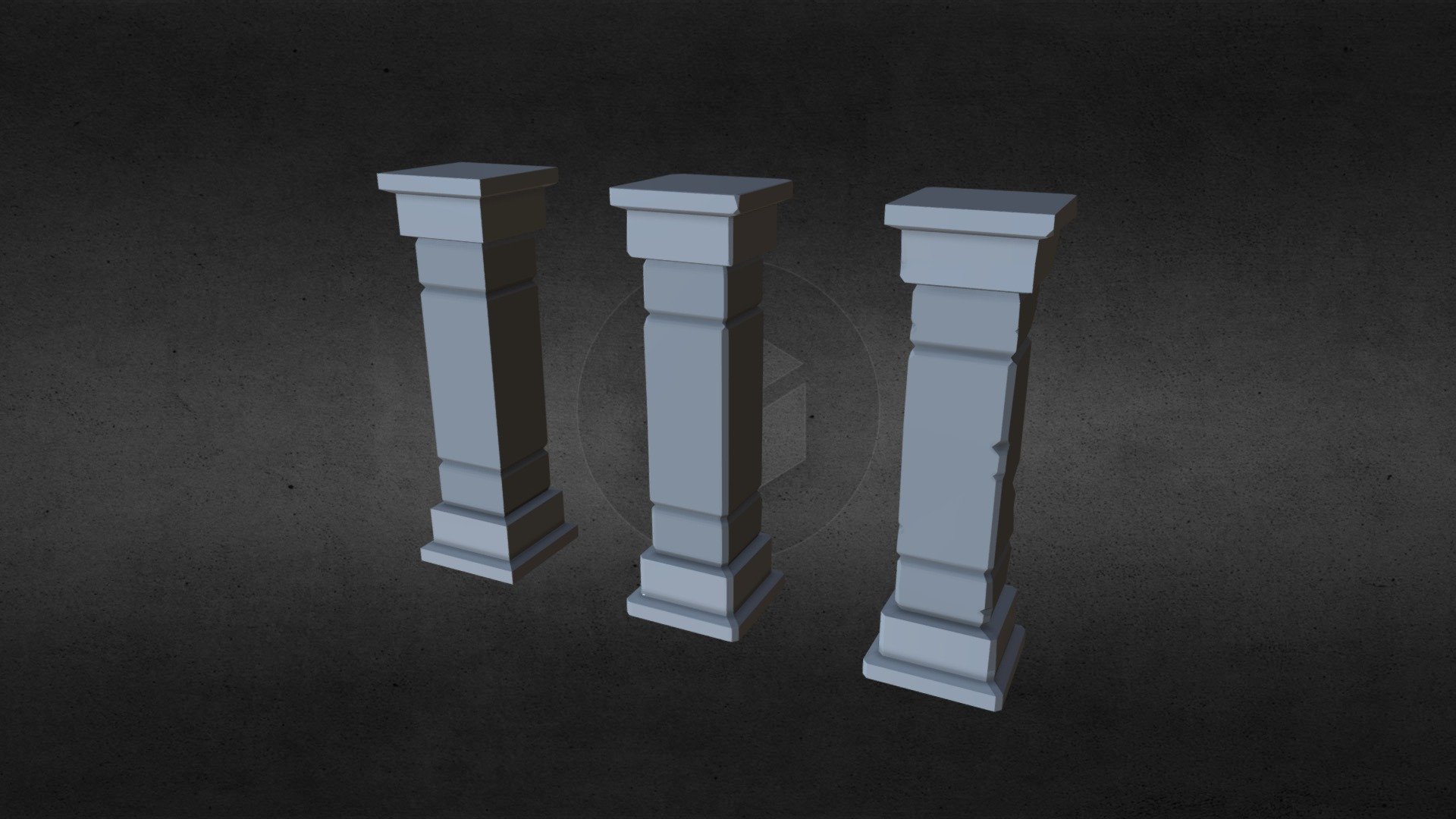 Low-Poly Pillars / Concept 4 - Download Free 3D model by CypherPoet ...