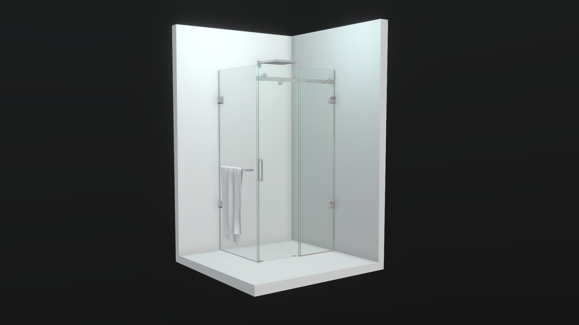 Glass shower box - 3D model by Oleksandr Bykov (@oleksandr.bykov ...