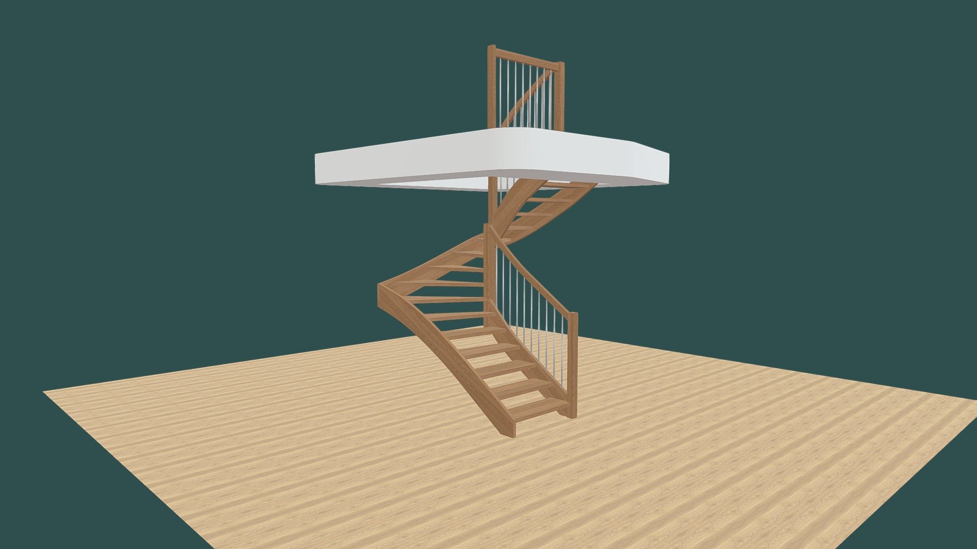 Staircase 1 - Download Free 3D model by StaircaseDRAWINGS [e3d5688 ...
