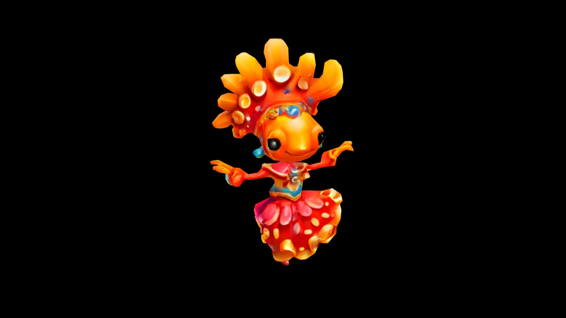 Fantastic Flamenco Dancer in Vibrant Costume - Download Free 3D model ...