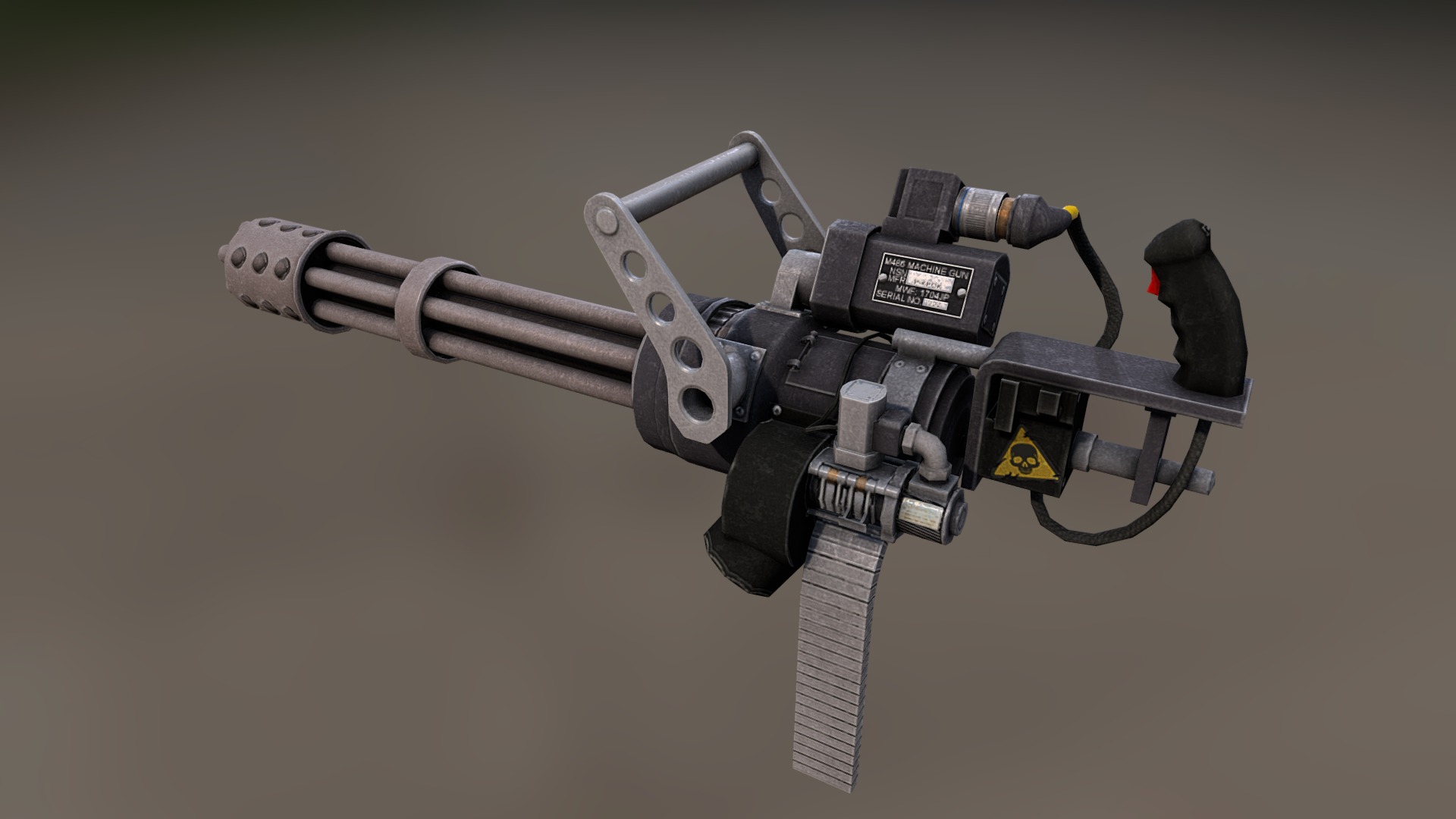Minigun - 3D model by Araon [e3dd9a2] - Sketchfab