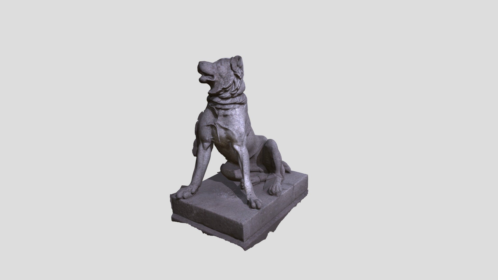 Guard Dog Statue - Sewerby Hall (Textured) - Download Free 3D model by ...