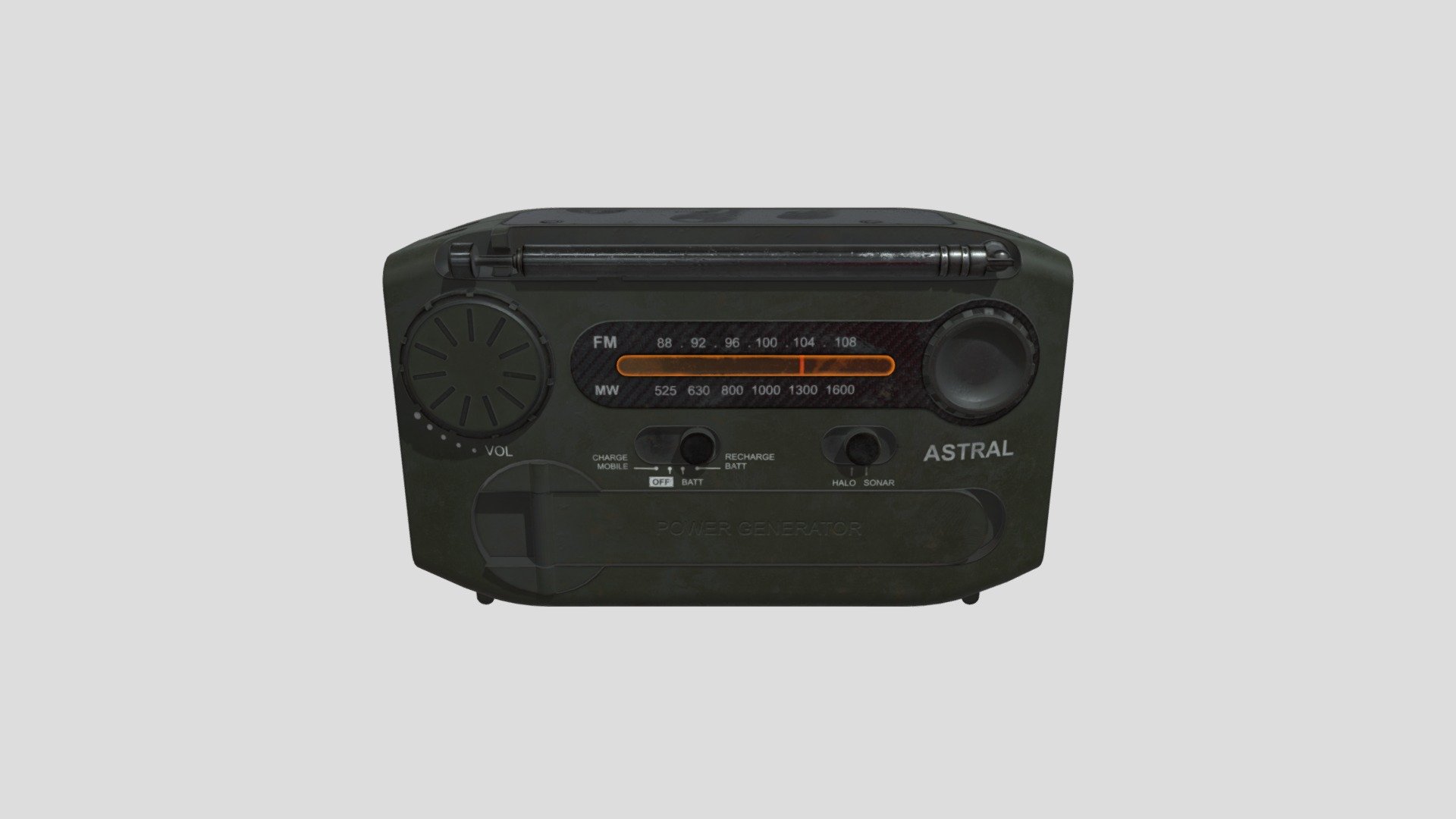 Gadget-radio-flashlight-radar - 3D model by k40104036 [e3dff99] - Sketchfab