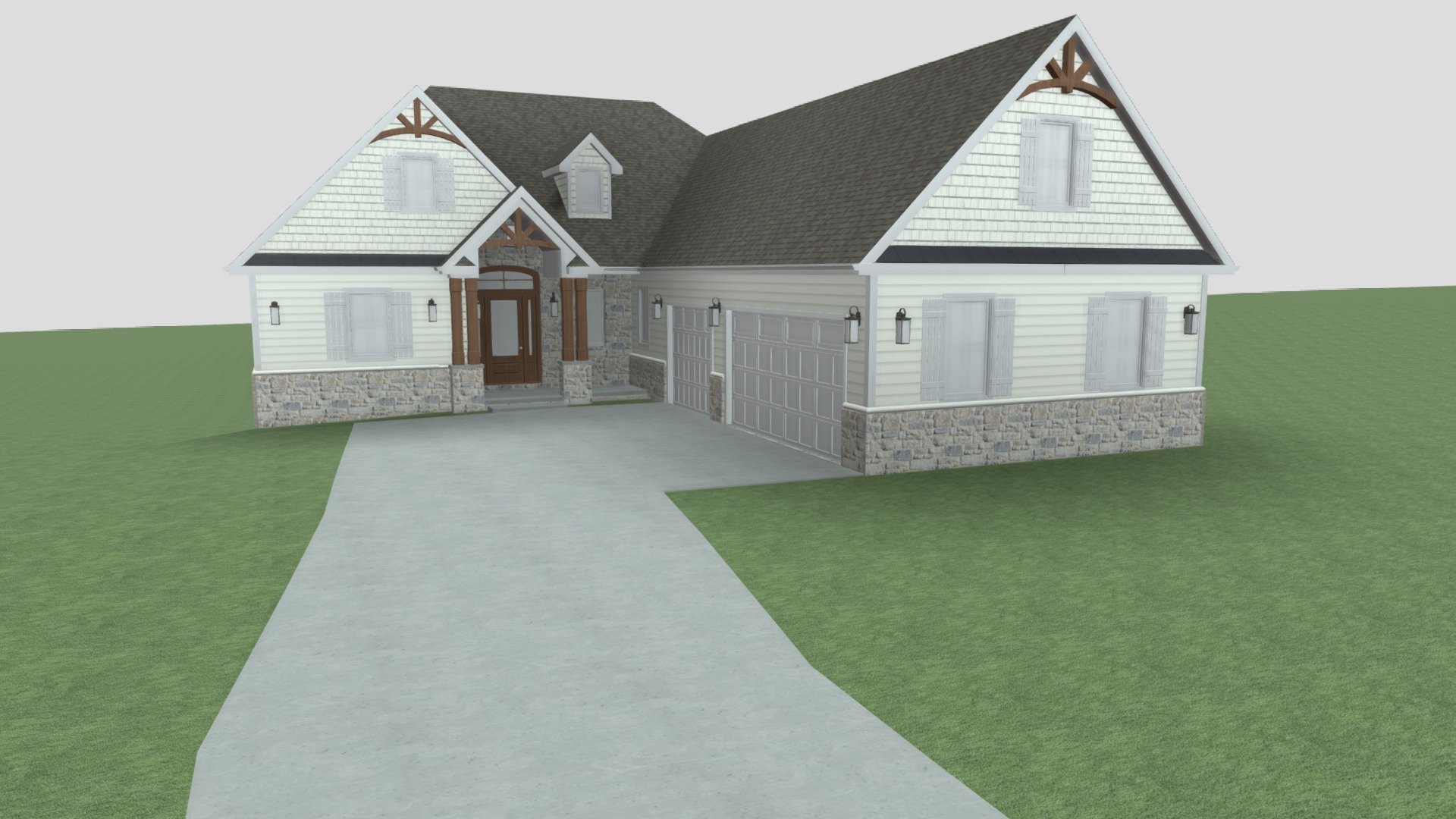 Home Exterior - 3D model by OakBridge Development (@oakbridge) [e3e0c26] - Sketchfab