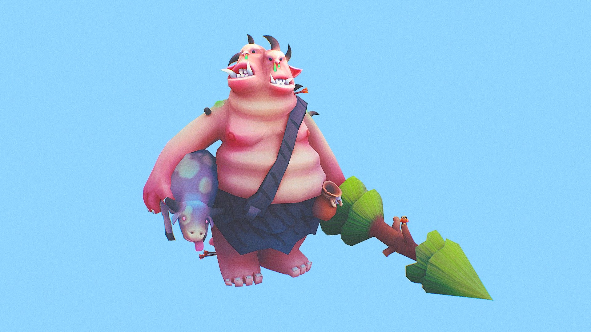 Ettin - Download Free 3D model by Captain LowPoly (@captainlowpoly ...