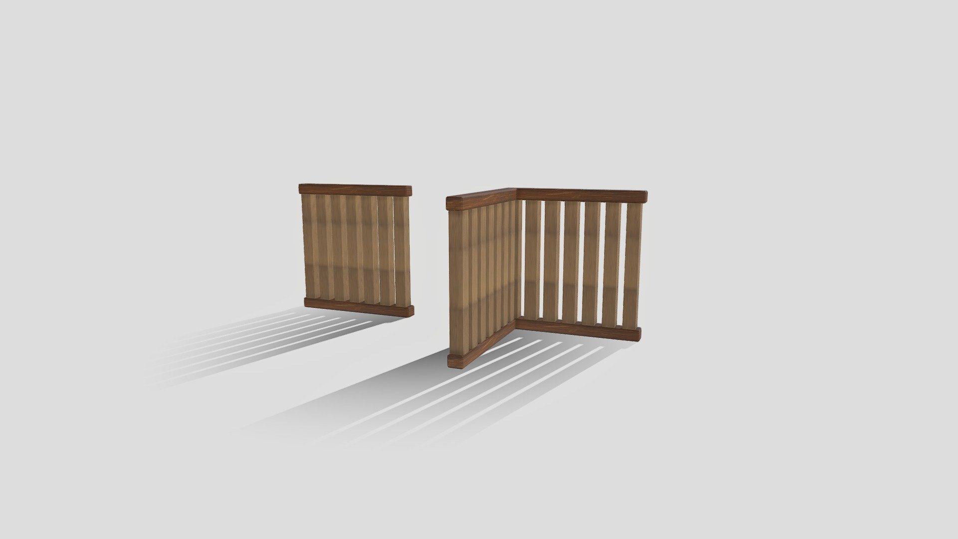 Wooden Railings Set – LowPoly - Download Free 3D model by AspectStudios ...