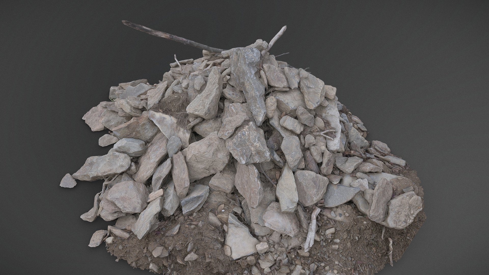 Leftover stones pile - Buy Royalty Free 3D model by matousekfoto ...