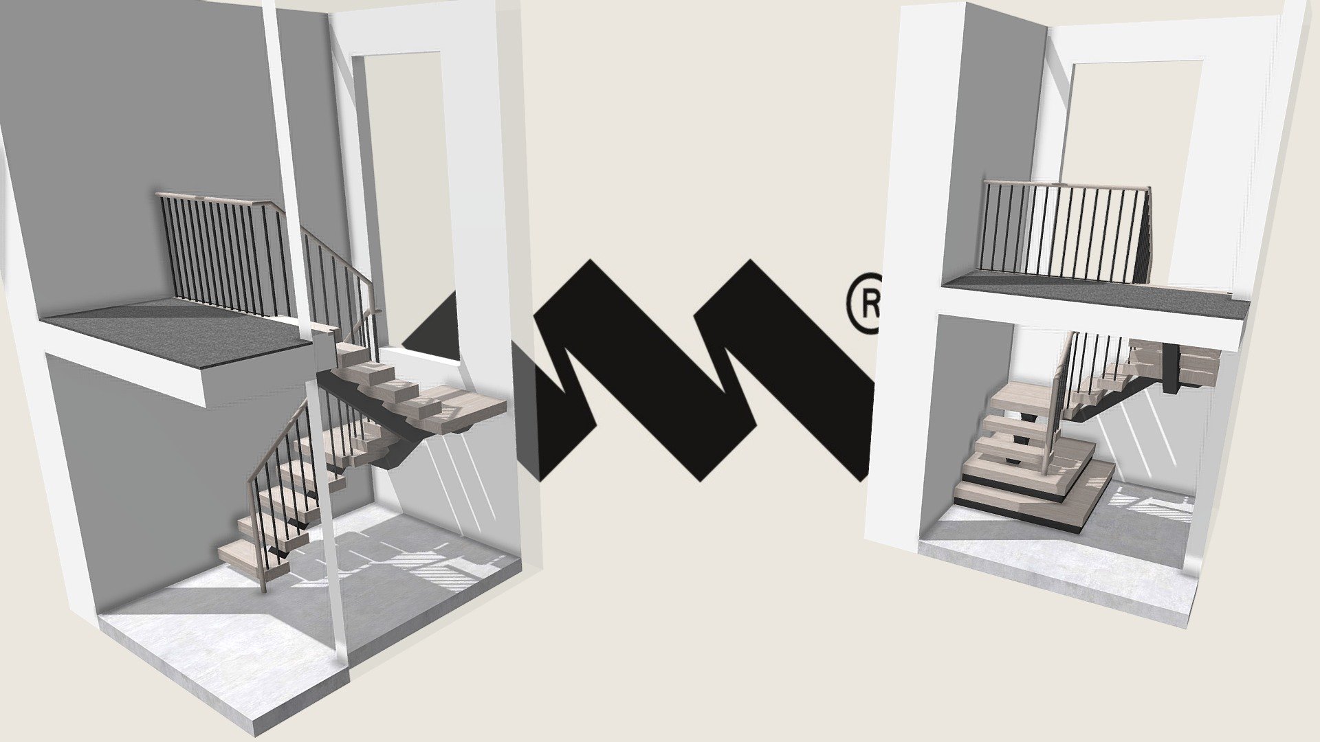 Khalaj - Staircase Visual - 3D model by The Metal Staircase Company ...