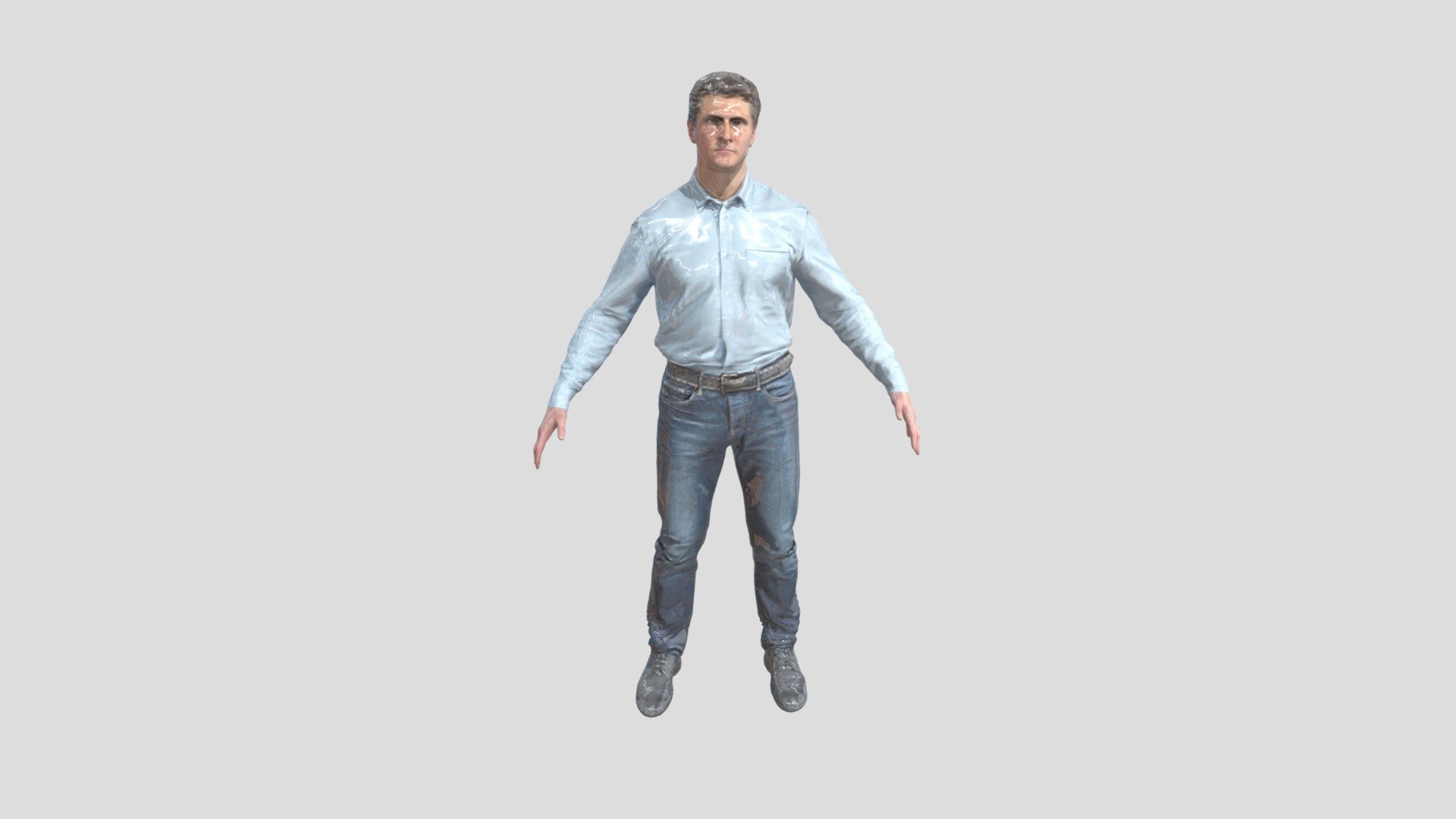 Handsome man in casual clothes - 3D model by Marco van Ammers - Tazama ...