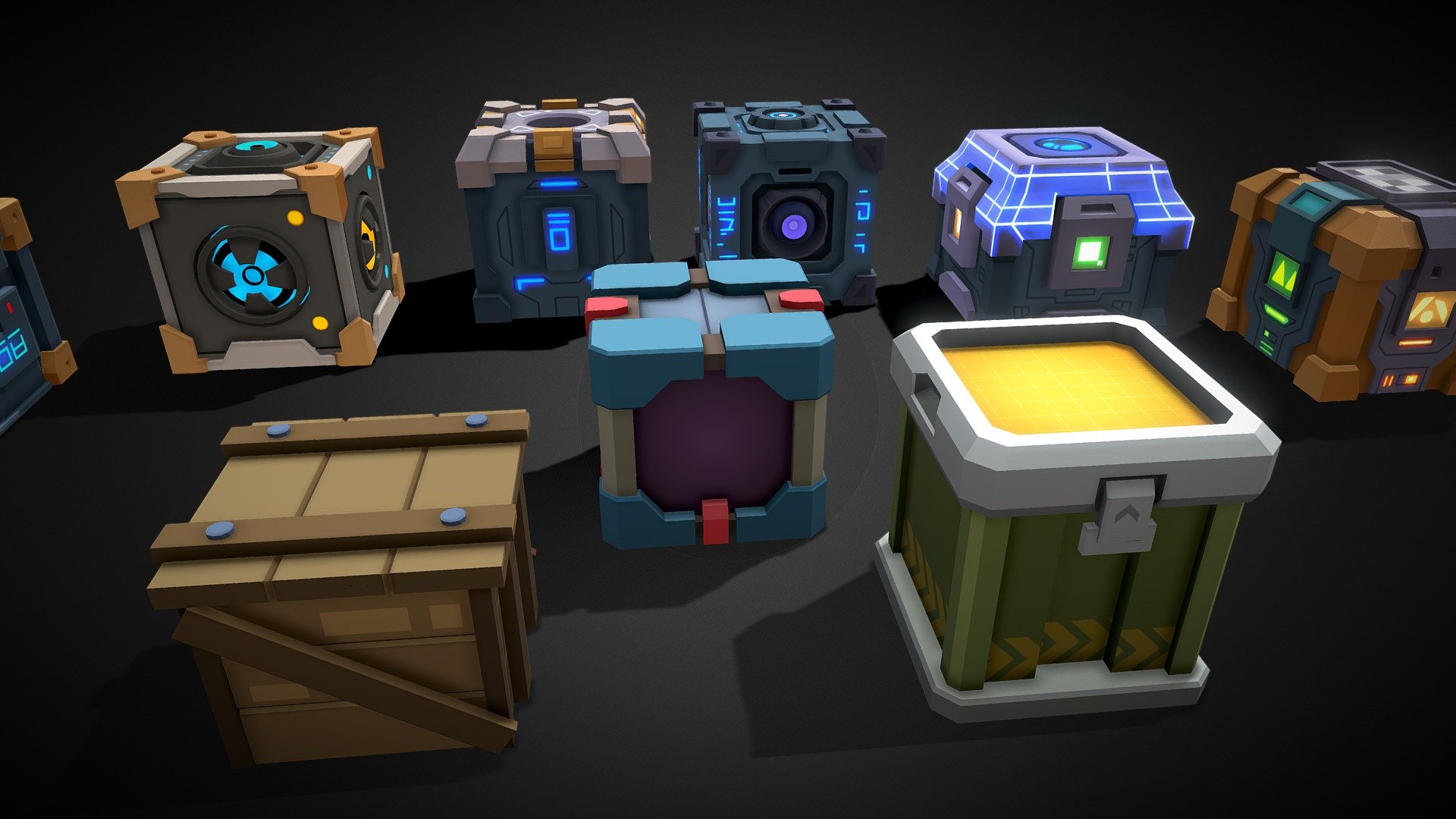 Lootboxes - Buy Royalty Free 3D model by TheGameAssets [e3f0ac2 ...