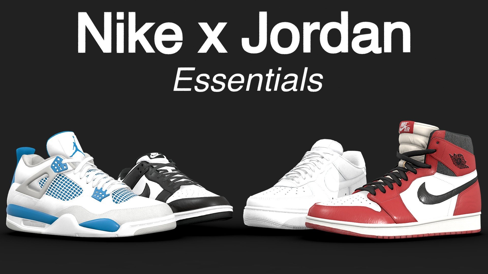 Nike x Jordan Essentials - Buy Royalty Free 3D model by Joe-Wall ...