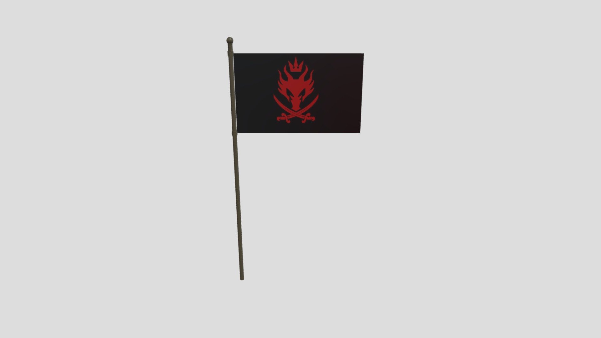 Red Dragon Jolly Roger Flag3 - Download Free 3D model by ...
