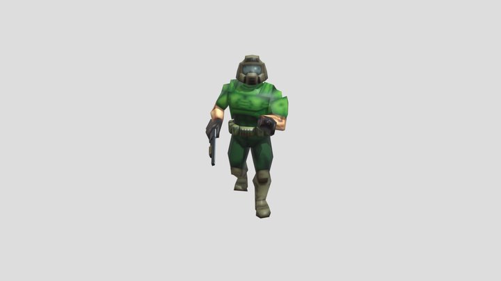 Doomguy 3D models - Sketchfab